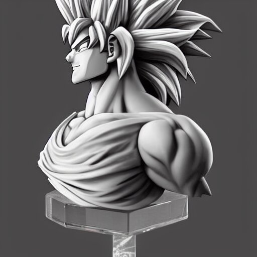 Lexica - Amazing lifelike award winning marble bust of goku trending on ...