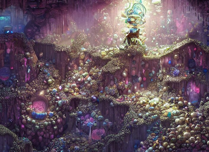 Lexica - Dramatic art - portrait of the underground hallow cavern layer ...