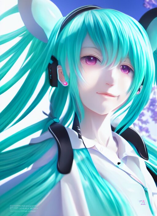 Lexica - Hatsune miku walk in park, global illumination!! intricate ...