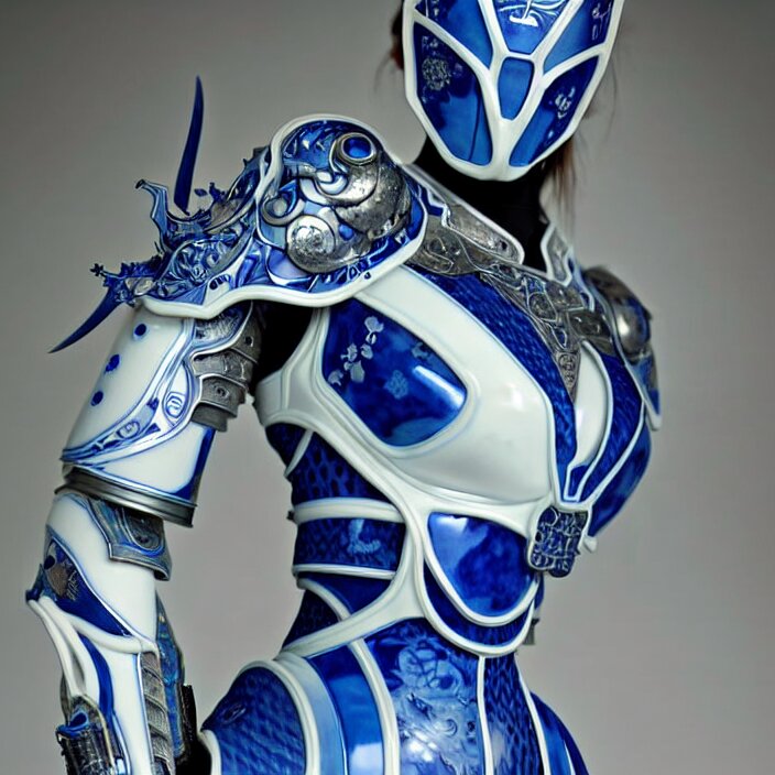 Lexica - Porcelain cyborg armor, Chinese Blue and white porcelain 24th ...