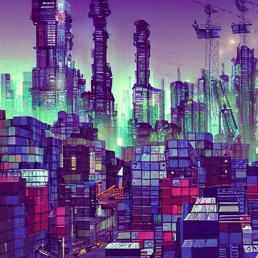 Lexica - “ city made of shipping containers, cyberpunk art by vincent ...