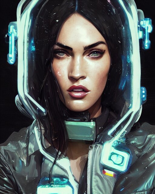 Lexica - Detailed portrait megan fox cyborg operator girl cyberpunk ...