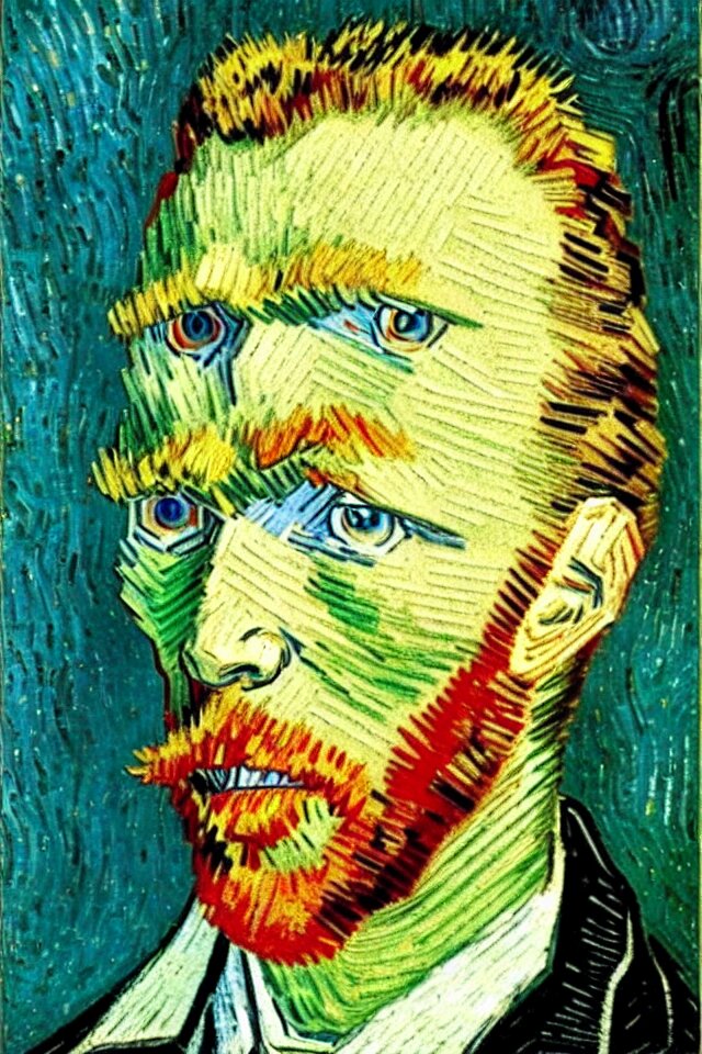 Lexica - Winking self - portrait of van gogh, wink and smile, happy vincent