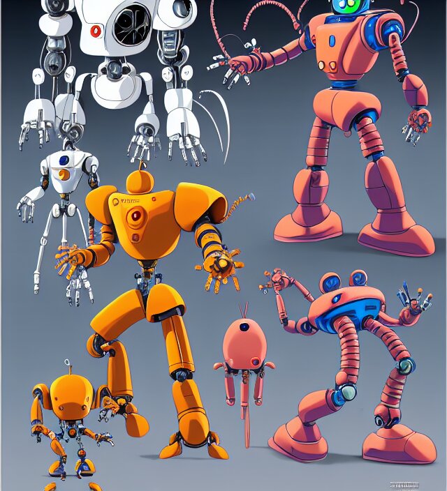 Lexica - The robot mother protagonist, animation character design by ...