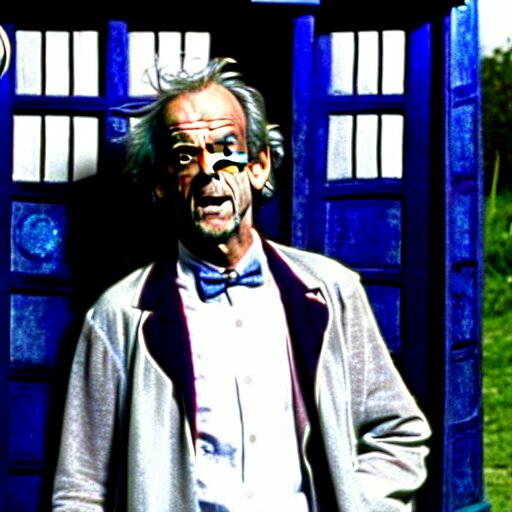 Lexica - Christopher lloyd as doctor who in front of tardis, directed ...