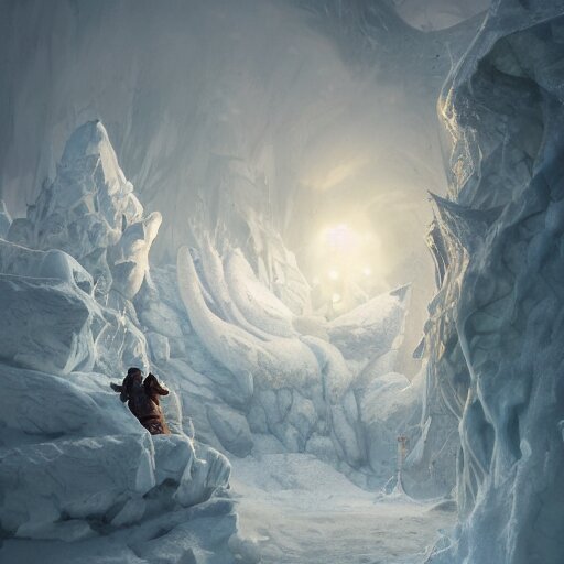 Lexica - A monster in the Arctic covered in snow, fractal Lighting, by ...