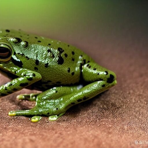 Lexica - Surreal photography of a rare military frog equipped with ...