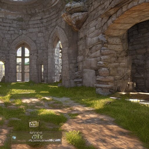 Lexica - Old ruins of a castle, Fantasy apocalypse environment, digital ...