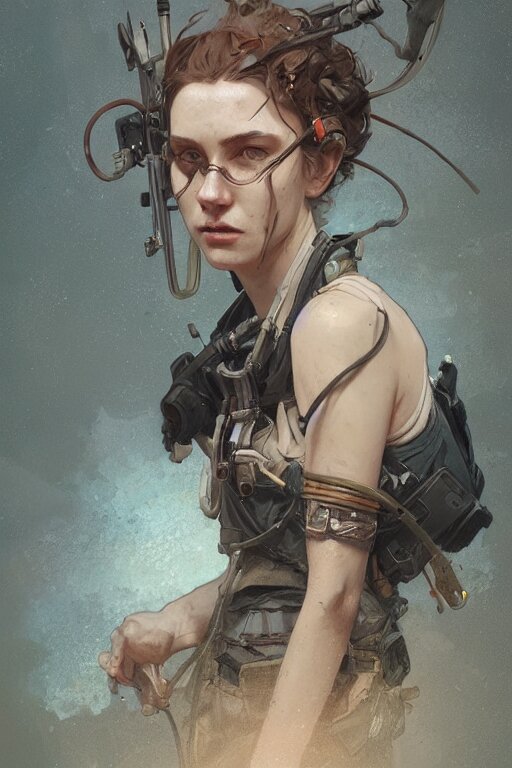 Lexica - A full portrait of a beautiful post apocalyptic offworld medic ...