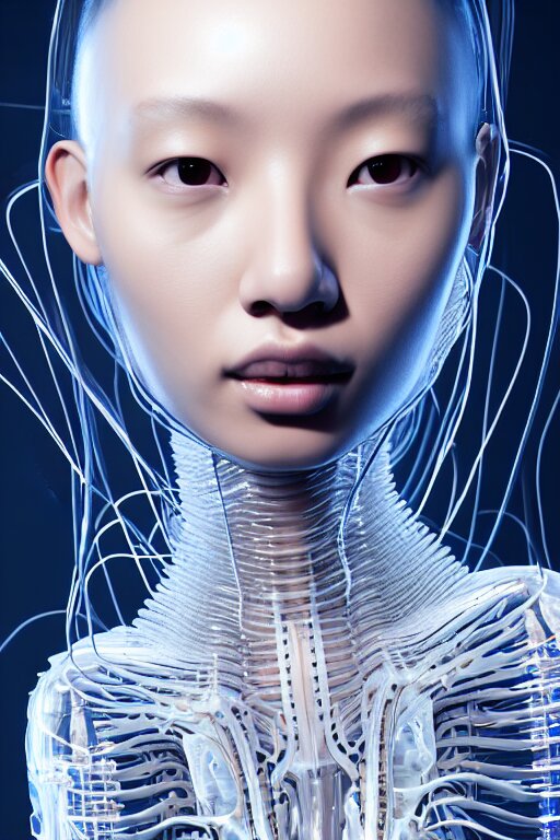 Lexica - Young asian woman, iris van herpen, beautiful face, perfect ...