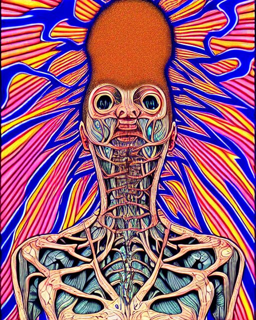 Lexica - Human Body breaking away, Conjuring Psychedelic Illustration ...