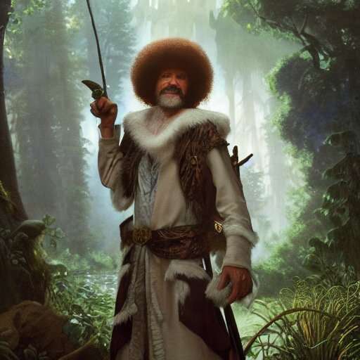 Lexica - An ultra detailed matte painting of bob ross dressed as a ...
