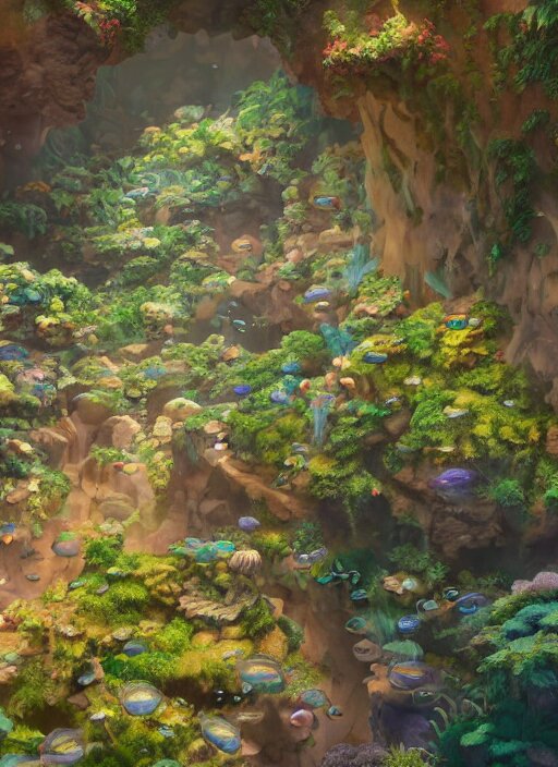 Lexica - An underground aquarium corridor, people observing lots of ...