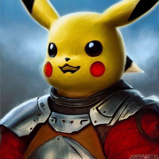 Lexica - Pikachu as a realistic fantasy knight, closeup portrait art by ...