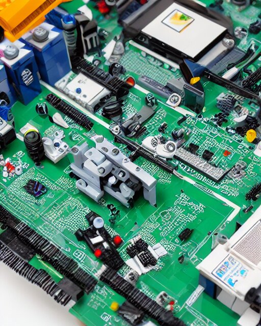 lego set of a modern computer motherboard - Arthub.ai