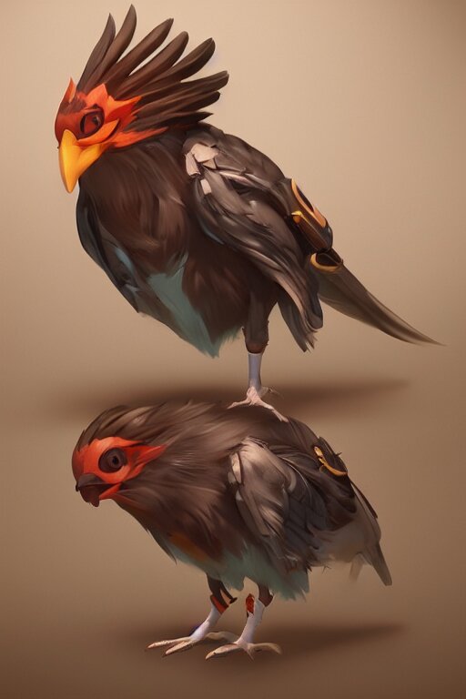 Lexica - Trendy Anthropomorphic bird, MOBA character concept art by ...