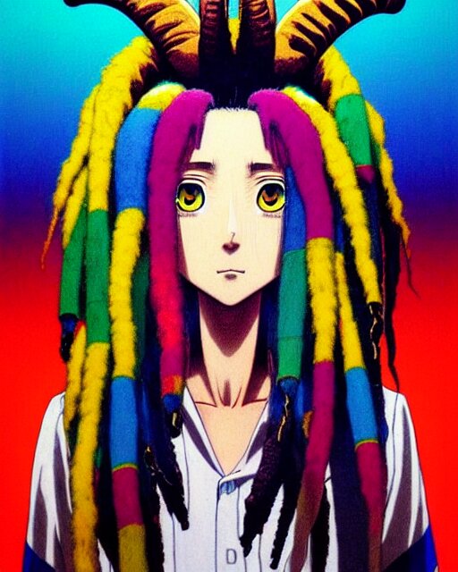 Lexica - Portrait Anime 1984 Rasta Goat Goat wearing-rasta-clothes Soft ...