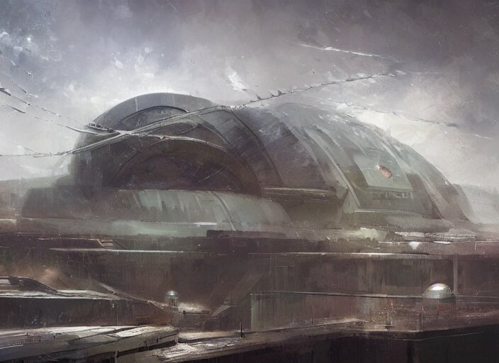 Lexica - Science fiction industrial hard science concept art, brutalist ...