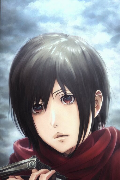 Lexica - Highly detailed portrait of mikasa ackerman from attack on ...
