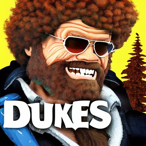 Lexica - Bob ross in the style of duke nukem, full body, holding ...