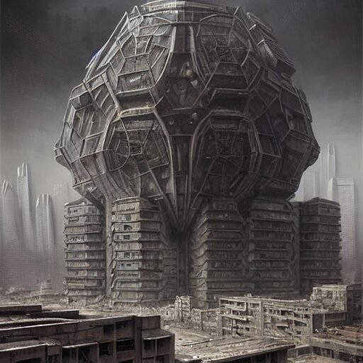 Lexica - Brutalist, soviet architecture on mars, megastructure, kowloon ...