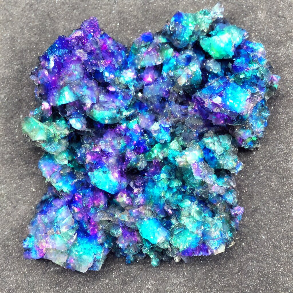 Lexica - Blue halo titanium quartz crystal mineral texture