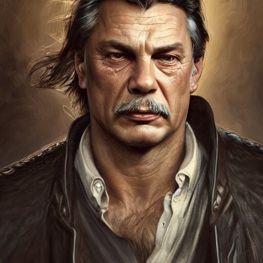 Lexica - Portrait of a ruggedly handsome viktor orban, soft hair ...