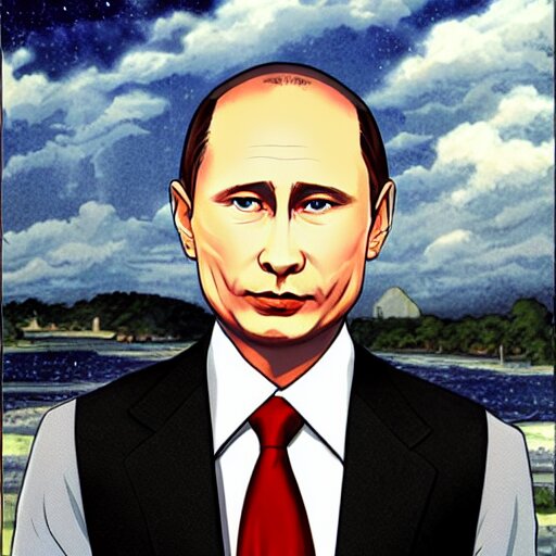 Lexica - Anime putin portrait