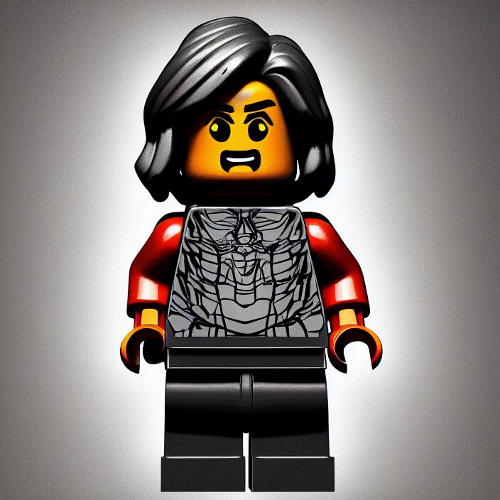 neoclassical symmetrical perfect portrait of a lego minifigure ...