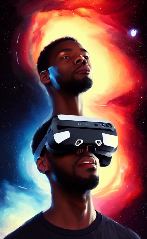 Lexica - Handsome black genius hacking the metaverse, vr headset, white ...