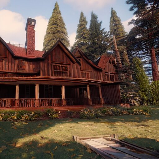 Lexica - Peaceful wooden mansion, interior, unreal engine 5 tech demo ...