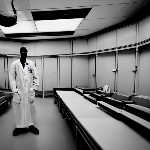 Lexica - A sad surgeon standing in an empty operating theater, award ...