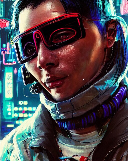 Lexica - Detailed portrait of cyberpunk computer scientist who served ...