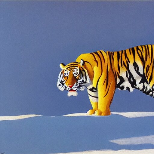 Lexica - Tiger in snow by Edward hopper