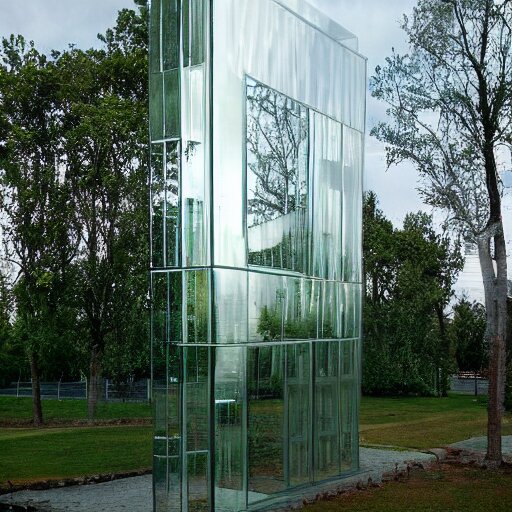 Lexica - Translucent glass castle entirely out of glass, big glass ...