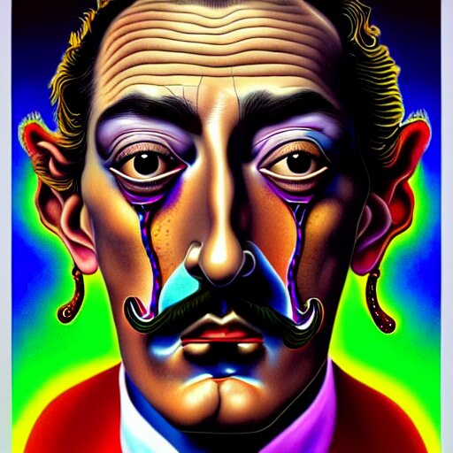 Lexica - An extremely psychedelic portrait of Salvador Dali, surreal ...