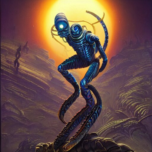 Lexica - Cinematic portrait of psychedelic robotic scorpion, exotic ...