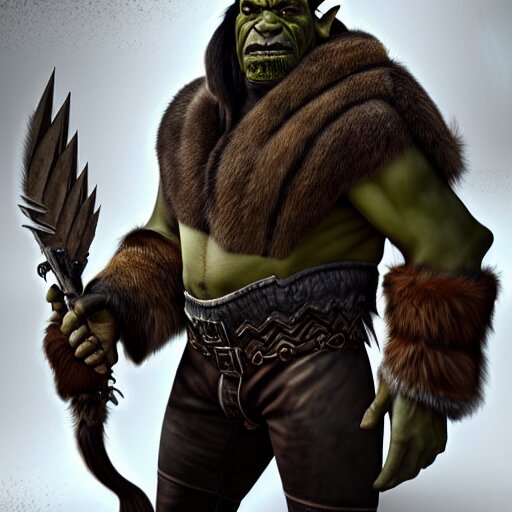 Lexica - A full body shot of a handsome orc looking into the camera ...