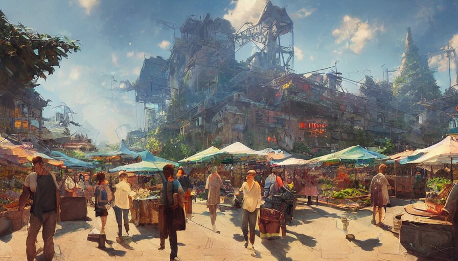Lexica - Craig mullins and ghibli digital illustration of solarpunk ...