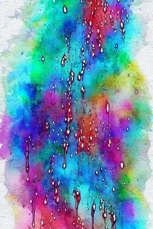 Lexica - Beautiful digital watercolor painting of fantasy drip and ...