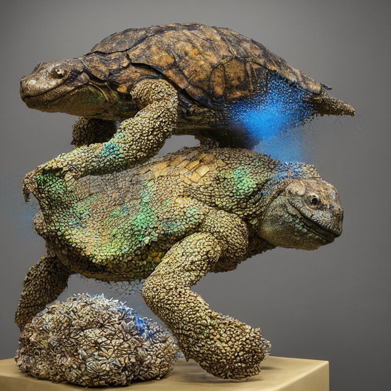 Lexica - Hyperrealistic sculpture of a graphite fossilized ancient ...