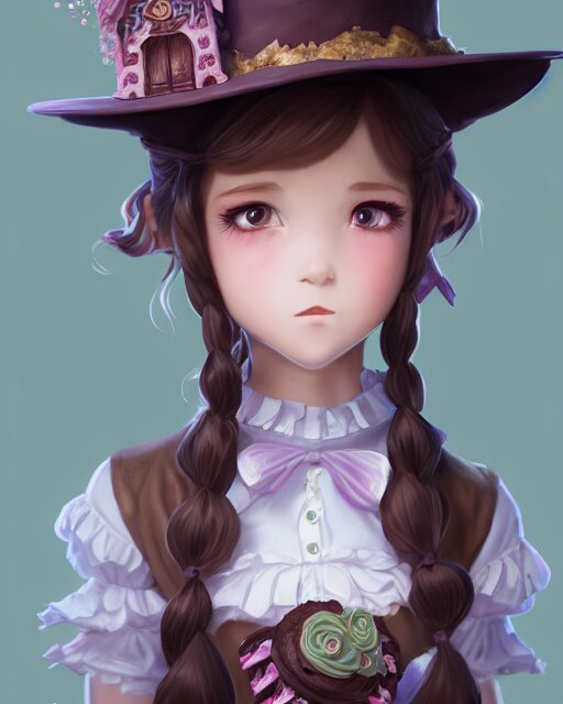 Lexica - A girl as ( fantasy personification of chocolate cupcake ...