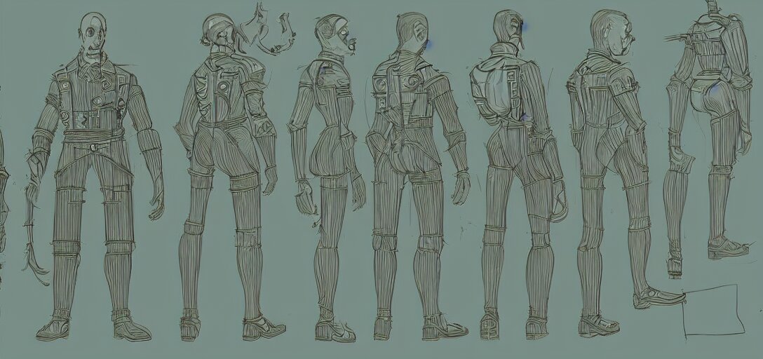 Lexica - Blueprints for bioshock character, concept art, blueprint,