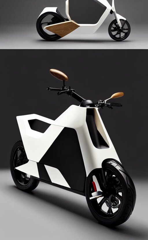 a stylish ev motorbike ; designed by c. a. k. e., marc newsom, z ...
