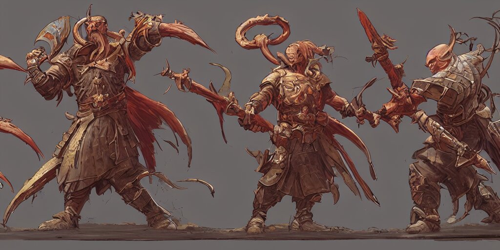 Lexica - Warrior enemy character design. idle and attack. pc game. 2 d ...