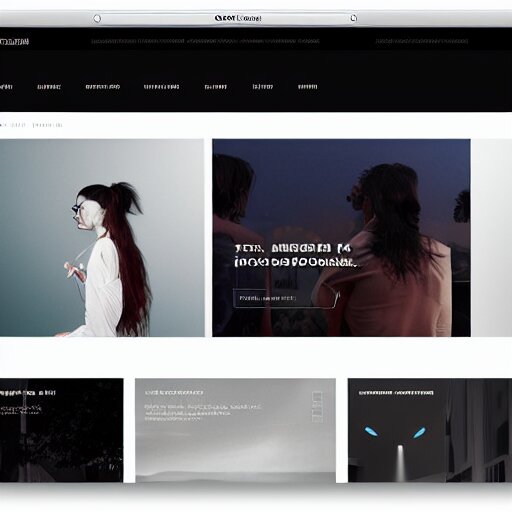 sleek website interface with glowing colors, modernistic, minima ...
