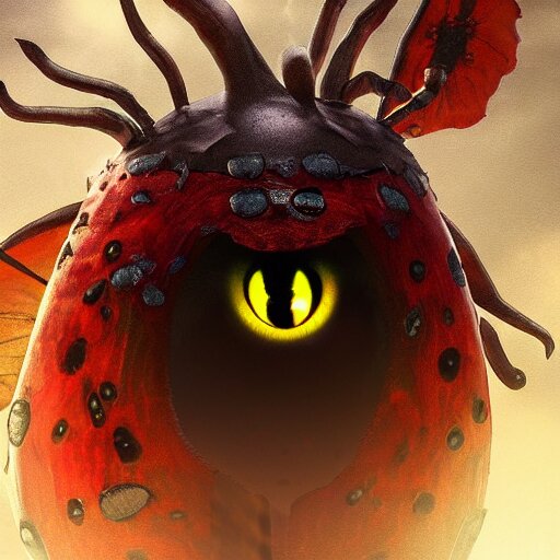 Lexica - Ladybug as a monster, fantasy art style, scary atmosphere ...
