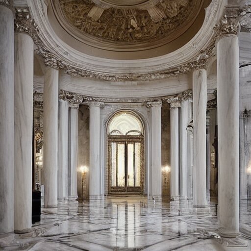 a marble room carved from the marble flesh of god, beautiful in ...