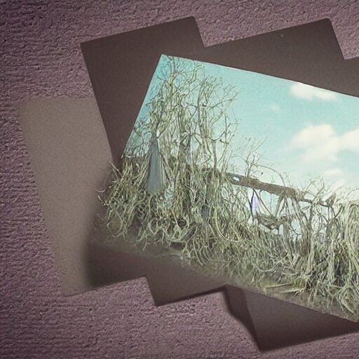 Lexica - Filmic cinematic paper model card starting to drown each other ...