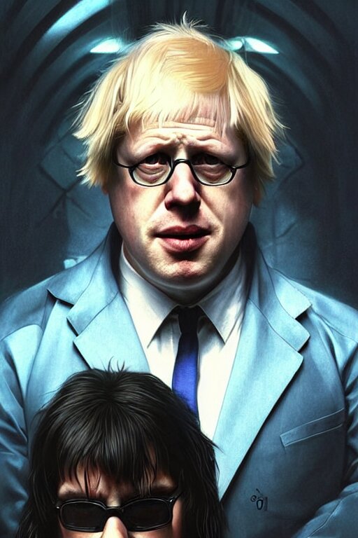 Lexica - Boris Johnson as Neo from Matrix in glasses stoping bullets ...